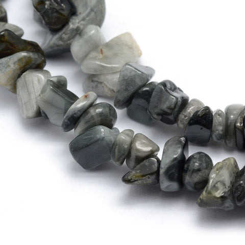 Hawks / Eagle Eye (Natural) Bead Chips 33" Strand – i-Bead Inc.