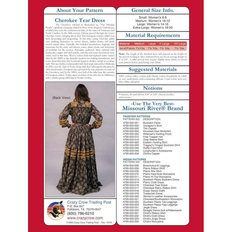 Pattern Cherokee Tear Dress – i-Bead Inc.
