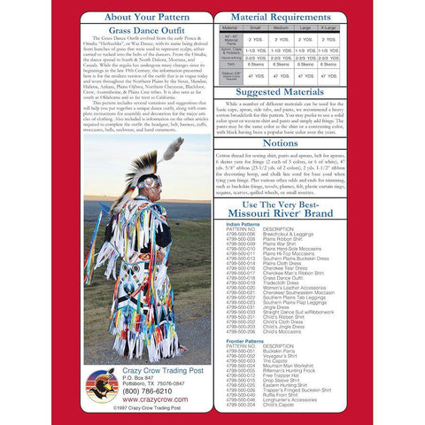 Pattern Grass Dance Outfit Pattern – i-Bead Inc.