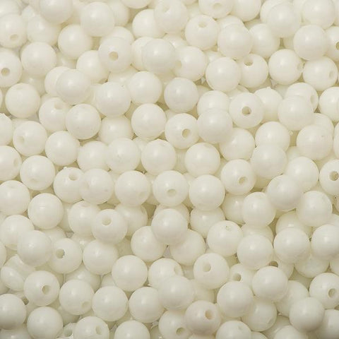 6mm Round Plastic Beads 1000/pk - White – i-Bead Inc.