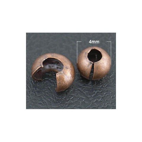 4mm Crimp Cover Antique Copper 100/pk – i-Bead Inc.
