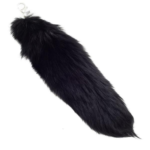 Black Fox Fur Tail Keychain – i-Bead Inc.